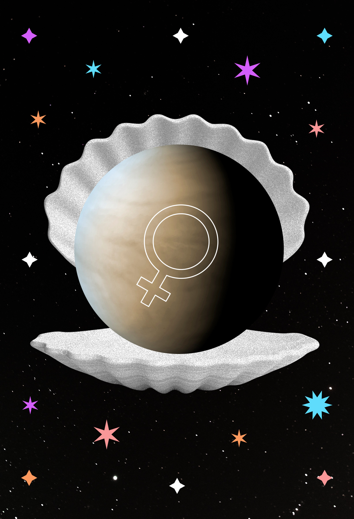 Simbolo Do Planeta Venus Prato De Papel Símbolo Astrológico Taurus